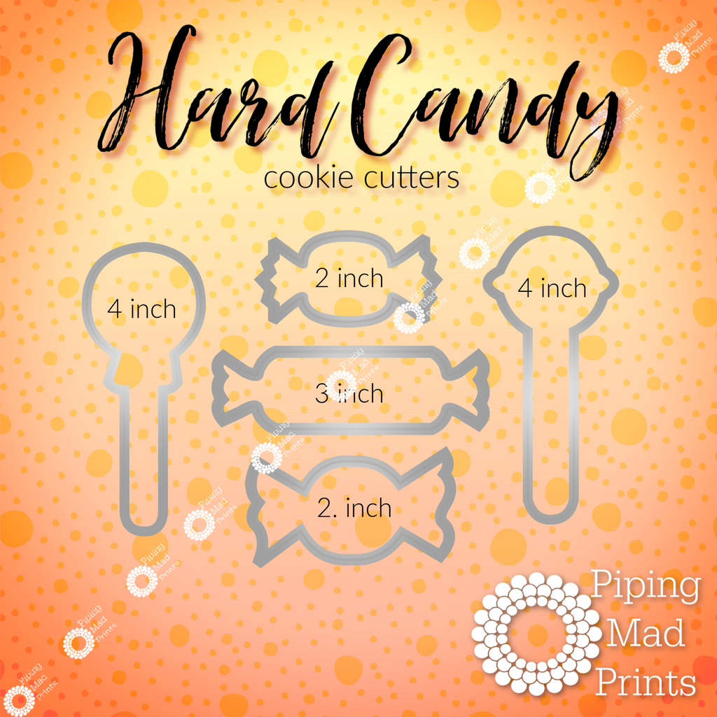 Hard Candy 3D Printed Cookie Cutter Set of 5 - 4 inch – Piping Mad Prints