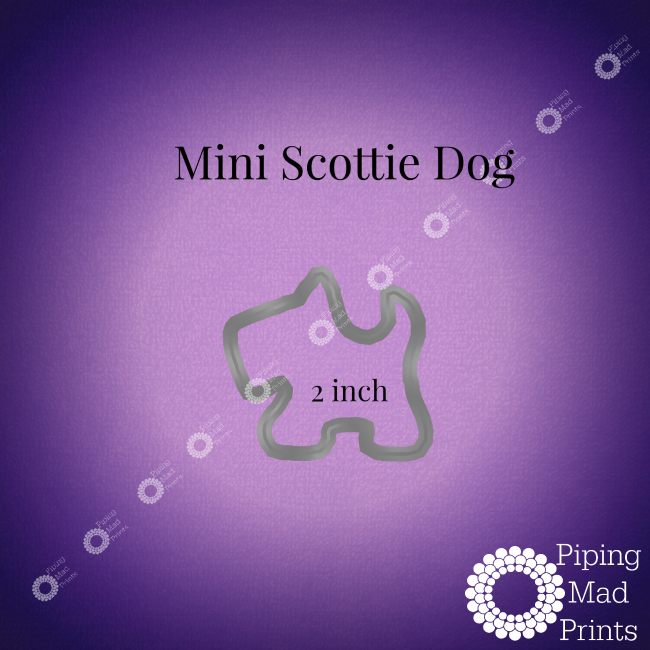 Mini Scottie Dog 3D Printed Cookie Cutter - 2 inch – Piping Mad Prints
