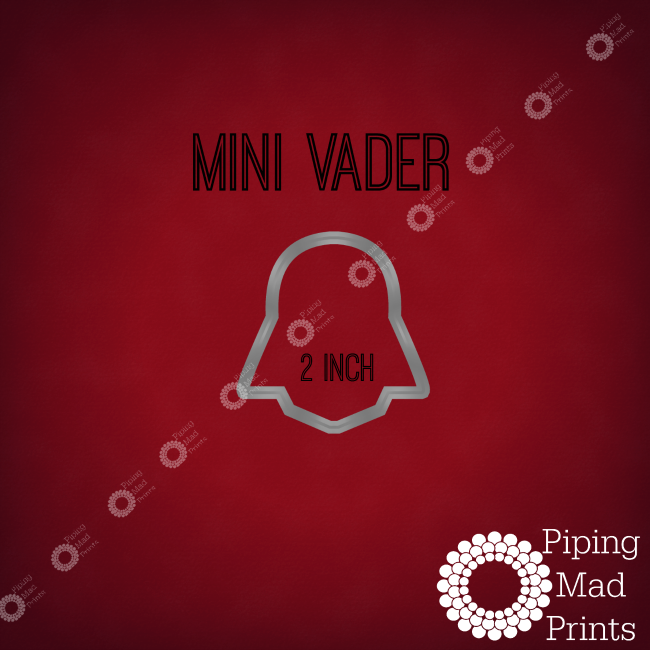 Mini Vader 3D Printed Cookie Cutter - 2 inch – Piping Mad Prints