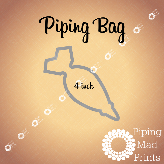 Piping Bag 3D Printed Cookie Cutter - 4 inch – Piping Mad Prints